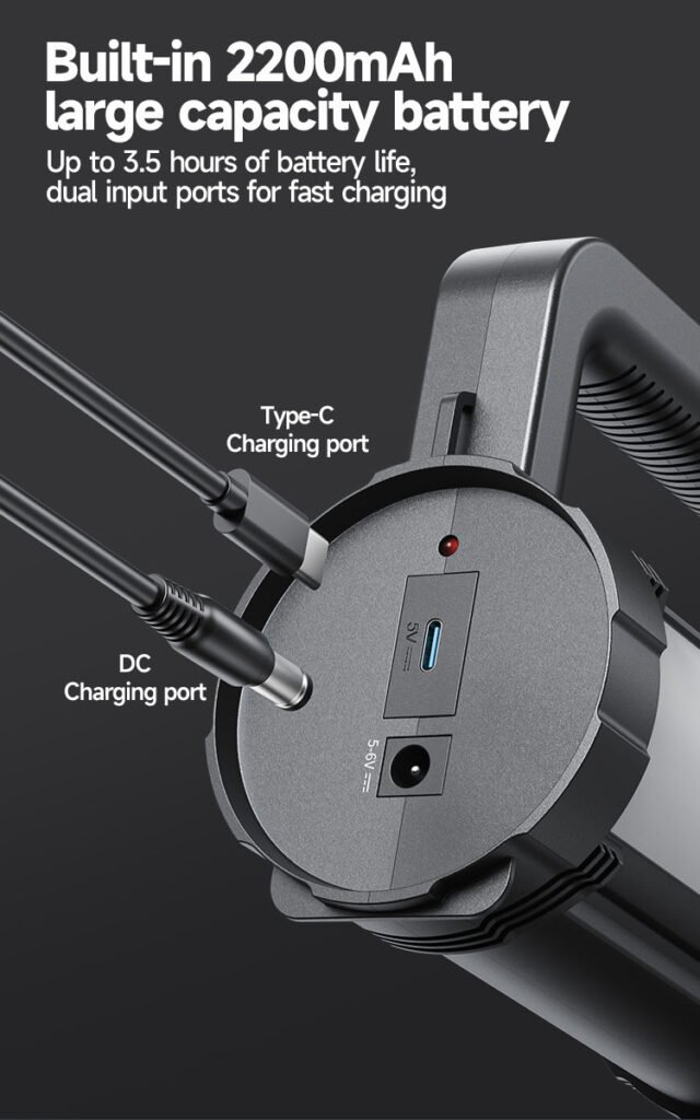 Dual-Light LED Searchlight with Focus Beam & Side Lamp DP-7341A ...